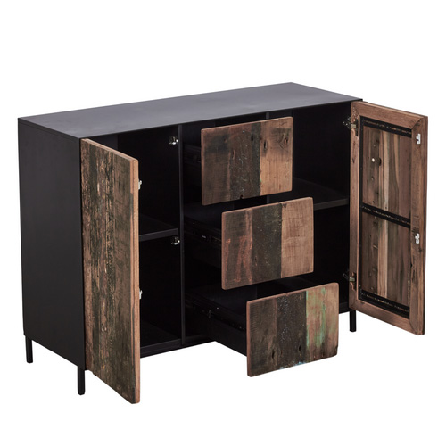 buffet-120cm-2-portes-3-tiroirs-pure-3 - INDUSTRYAL